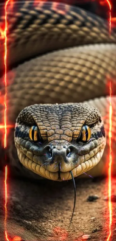 Intense Snake Close-Up Wallpaper - free download