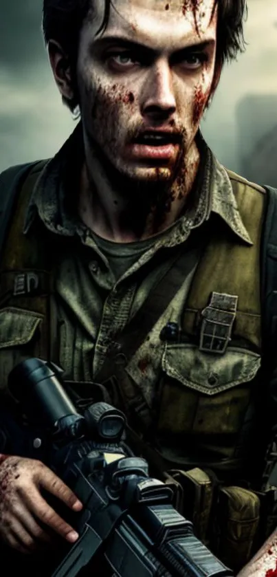 Intense Warrior Action Wallpaper - free download