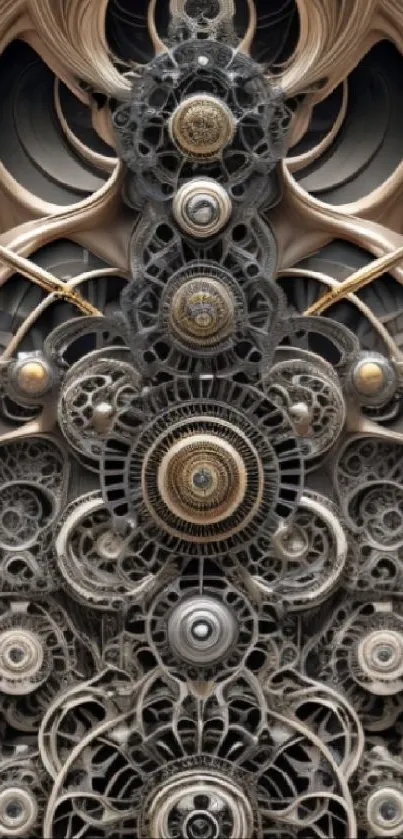 Intricate Steampunk Gears Wallpaper - free download