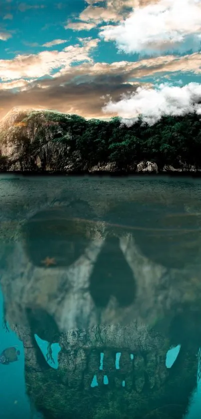 Island Skull Fantasy Art - free download