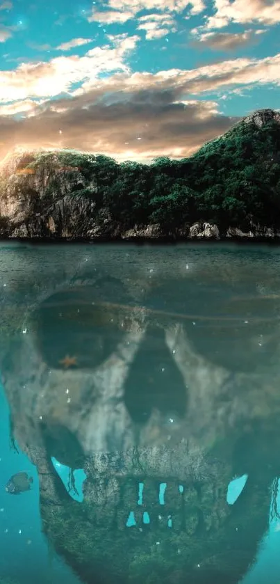 Island Skull Ocean Art - free download