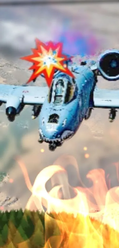 Jet Action Fire Wallpaper - free download