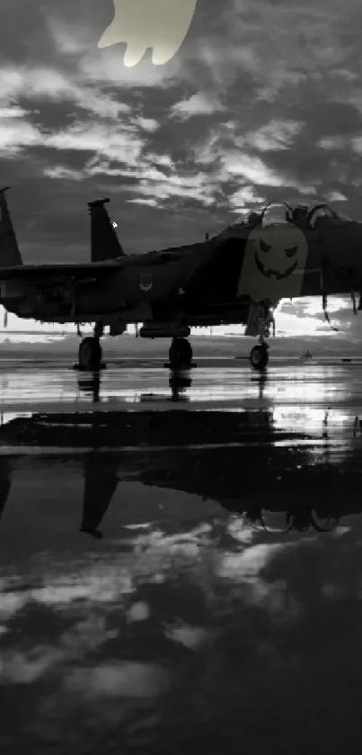 Jet Silhouette at Sunset - free download