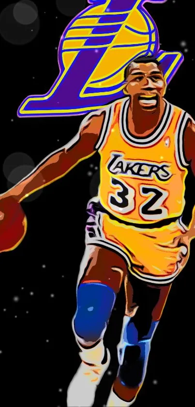 Lakers Basketball Mobile Wallpaper - free download
