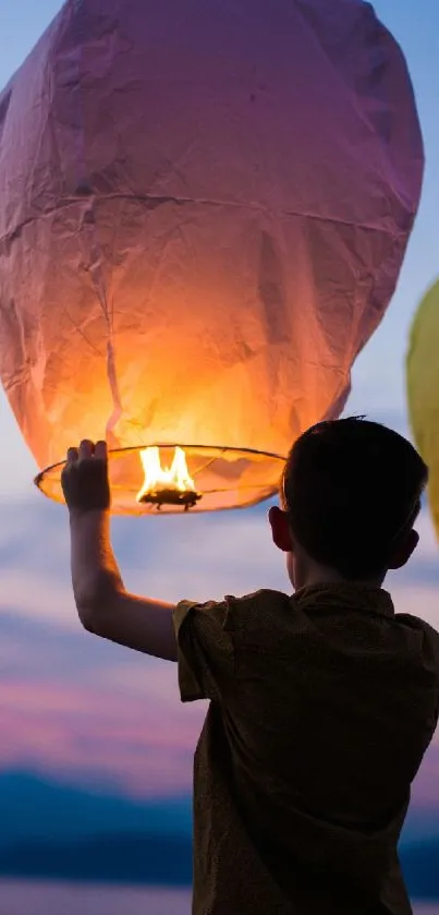 Lantern Launch at Sunset - free download