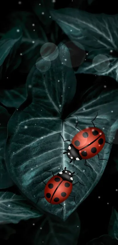 Leaf and Ladybugs Aesthetic - free download