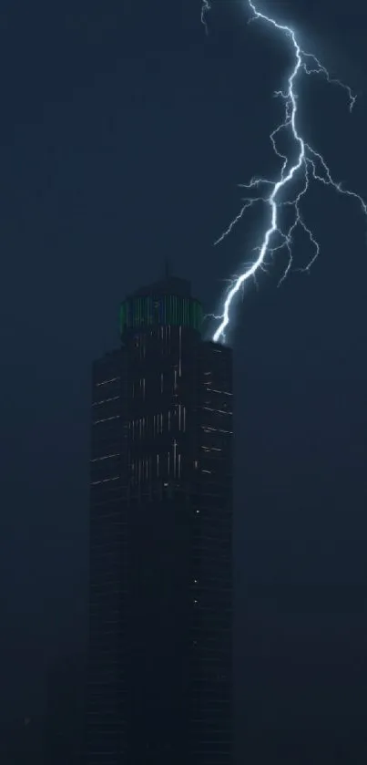 Lightning Strikes City Skyline - free download