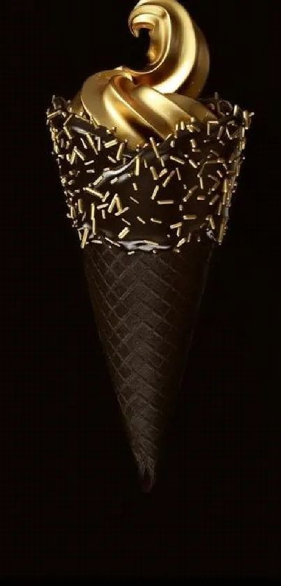 Elegant Gold Ice Cream Wallpaper - free download