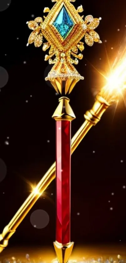 Luxurious Gold Scepter Wallpaper - free download