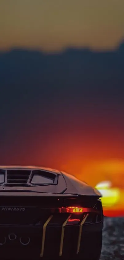 Luxury Car at Sunset Wallpaper - free download