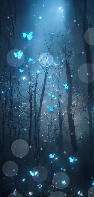 Magical Blue Butterfly Forest - free download
