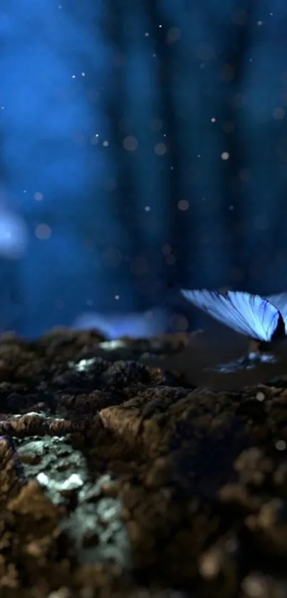 Magical Blue Butterfly Scene - free download