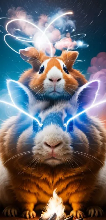 Magical Bunny Illumination Wallpaper - free download