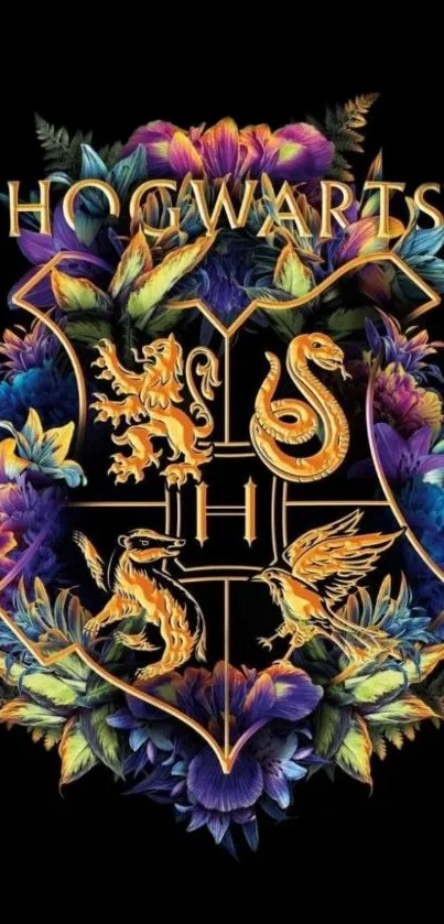 Magical Hogwarts Crest Art - free download