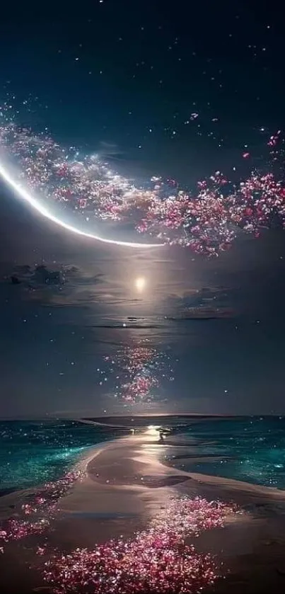 Magical Ocean Nightscape Wallpaper - free download