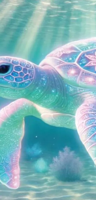 Magical Sea Turtle Art - free download