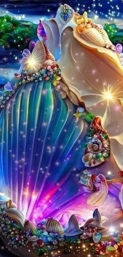 Magical Seashell Art Wallpaper - free download