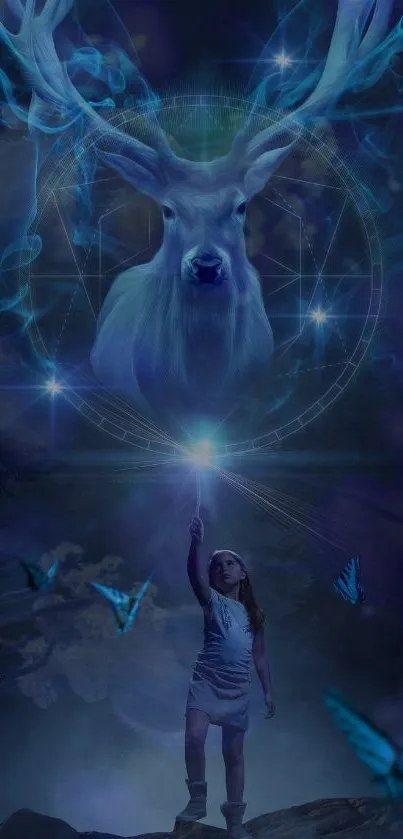 Magical Stag Fantasy Wallpaper - free download