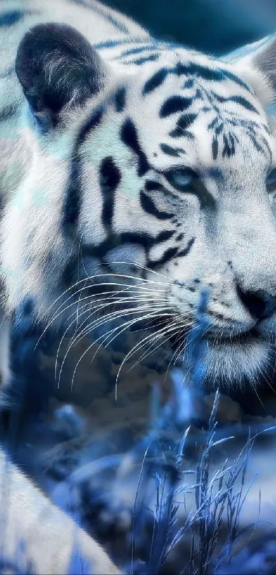 Majestic Blue Tiger Wallpaper - free download