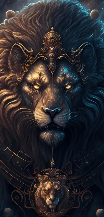 Majestic Celestial Lion Wallpaper - free download