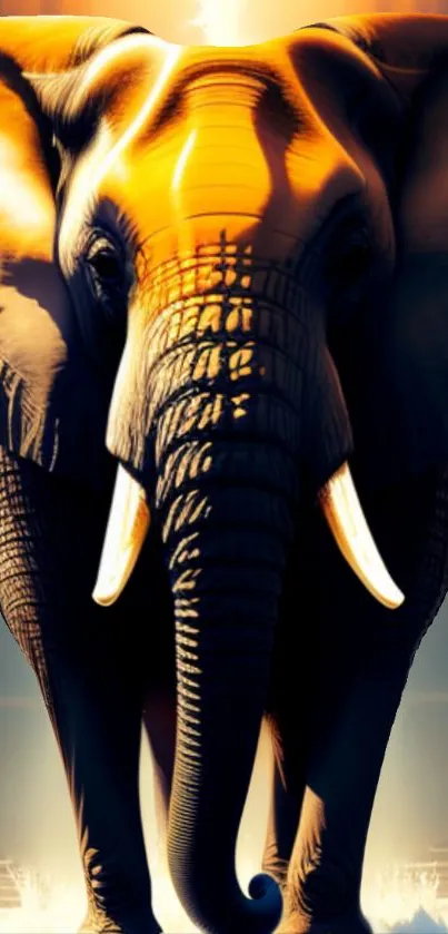 Majestic Elephant Mobile Wallpaper - free download