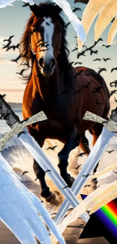 Majestic Horse and Sword Wallpaper - free download