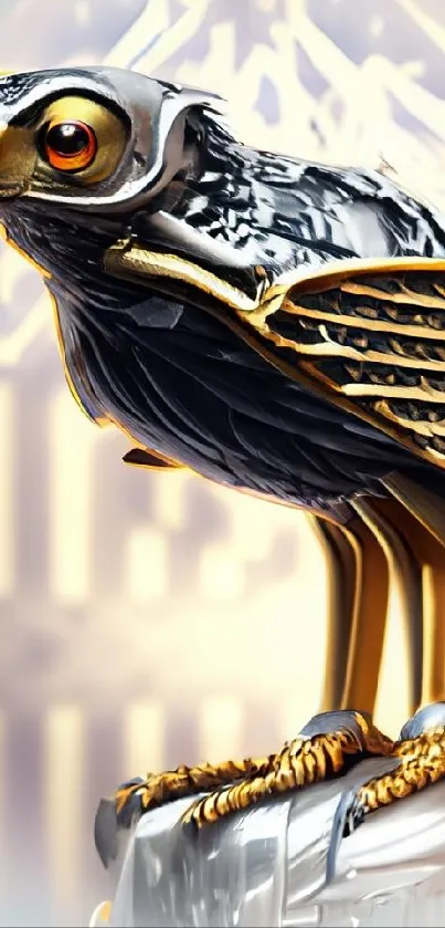 Majestic Metallic Falcon Design - free download