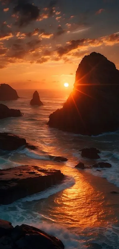 Majestic Ocean Sunset View - free download