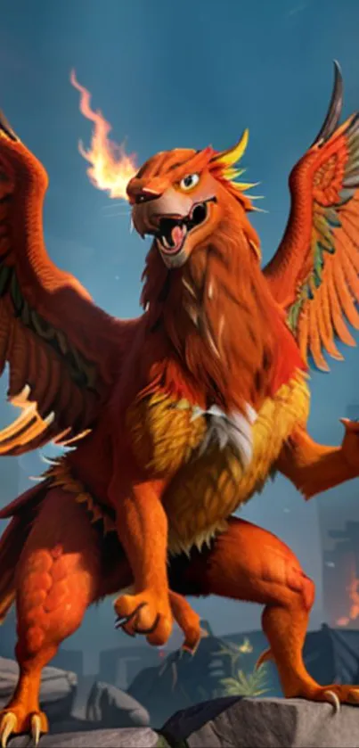 Majestic Phoenix Creature Wallpaper - free download