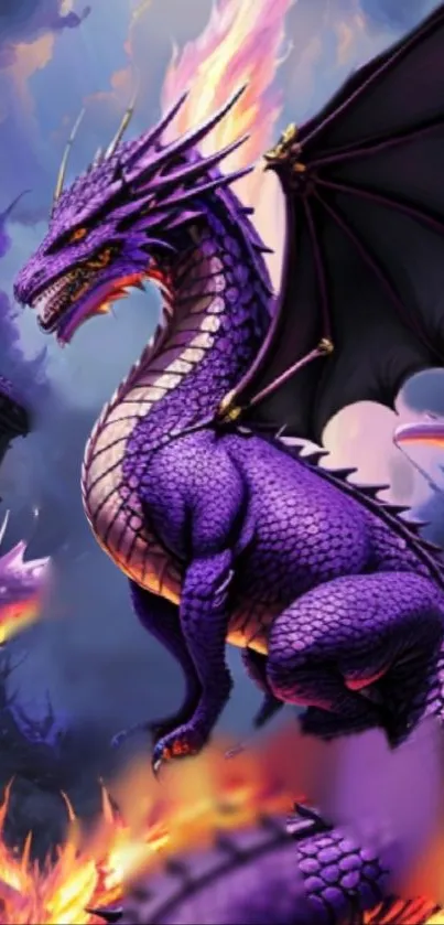 Majestic Purple Dragon Art - free download