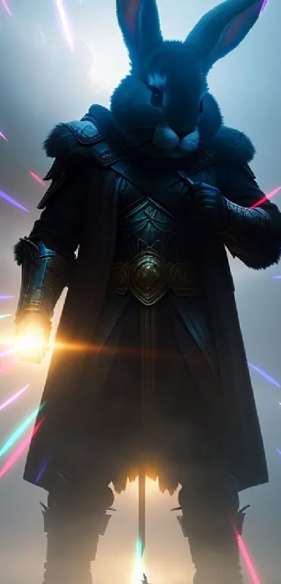 Majestic Rabbit Warrior Wallpaper - free download