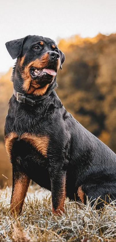 Majestic Rottweiler in Autumn - free download