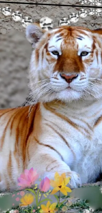 Majestic Tiger in Heart Frame - free download