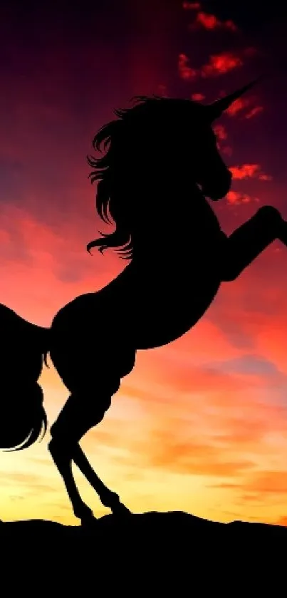 Majestic Unicorn Sunset - free download