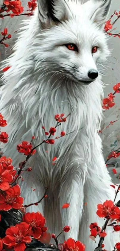 Majestic White Fox Art - free download