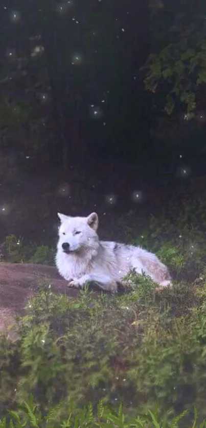 Majestic White Wolf in Nature - free download