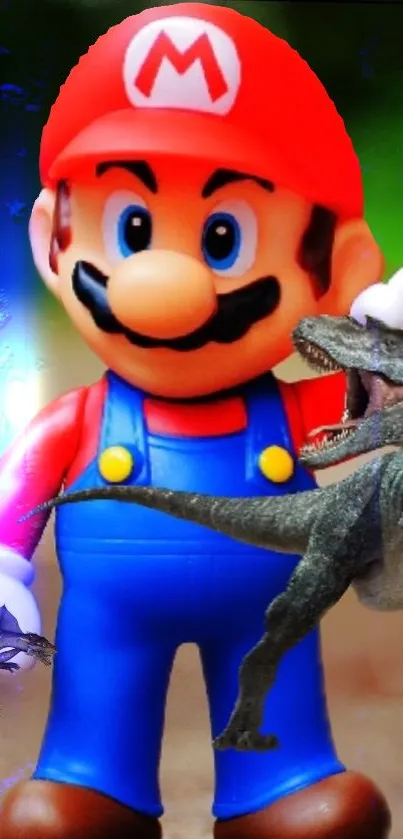 Mario Figure with Dinosaur - free download