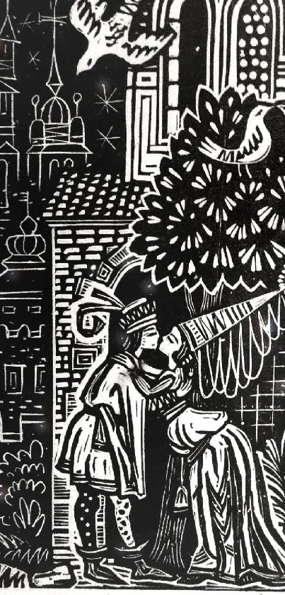 Medieval Night Art Wallpaper - free download
