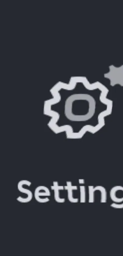 Minimal Gear Settings Wallpaper - free download