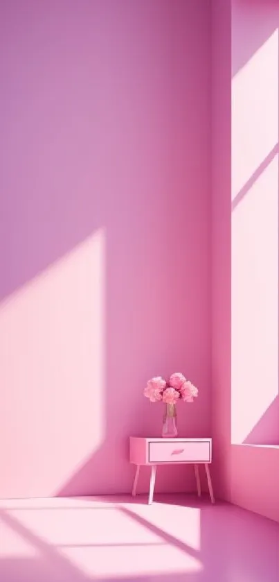 Minimal Pink Room Wallpaper - free download