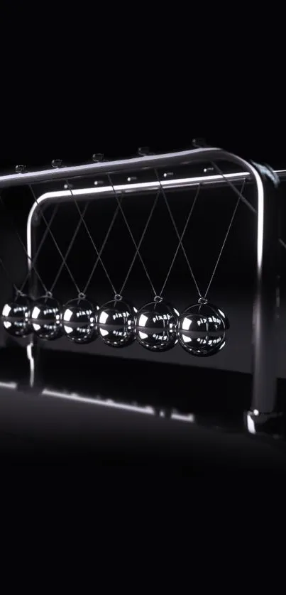 Minimal Silver Newton's Cradle Art - free download