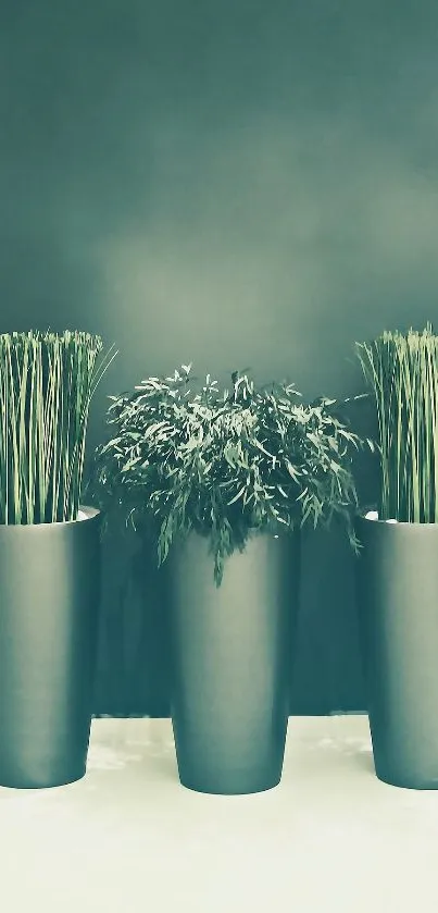 Minimalist Green Plant Wallpaper - free download