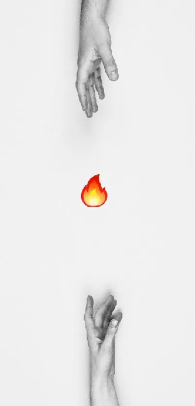 Minimalist Hands and Fire Art - free download