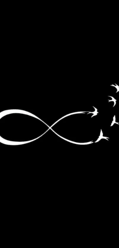 Minimalist Infinity Birds Design - free download