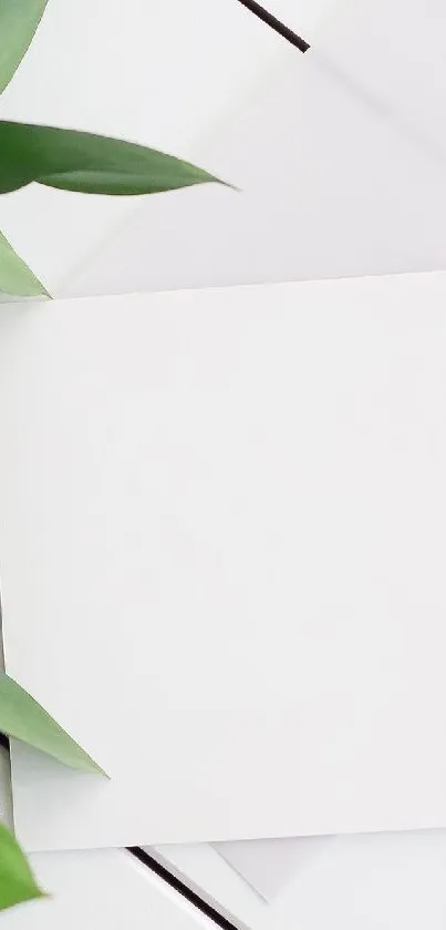 Minimalist Leaf and Paper Design - free download