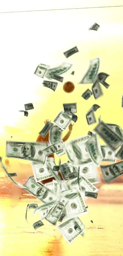 Money Rain Beach Sunset - free download