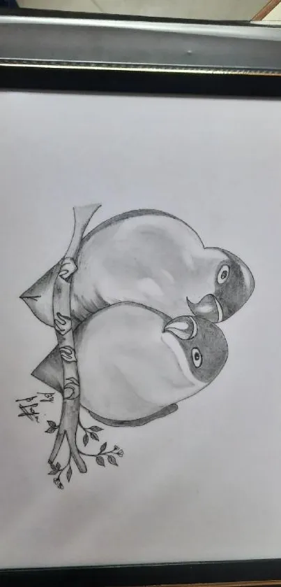 Monochrome Bird Sketch Art - free download