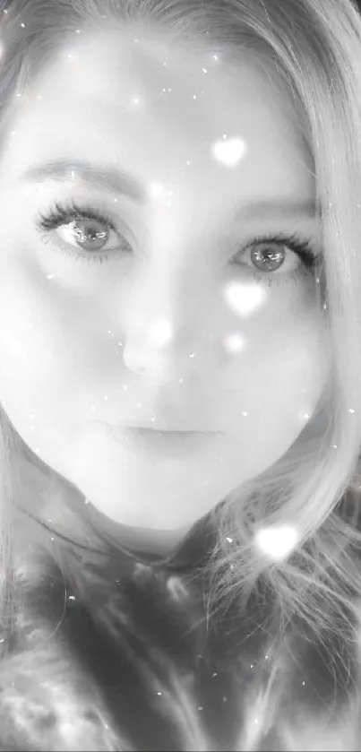 Monochrome Heart Filter Portrait - free download
