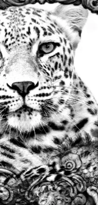 Monochrome Leopard Art Wallpaper - free download