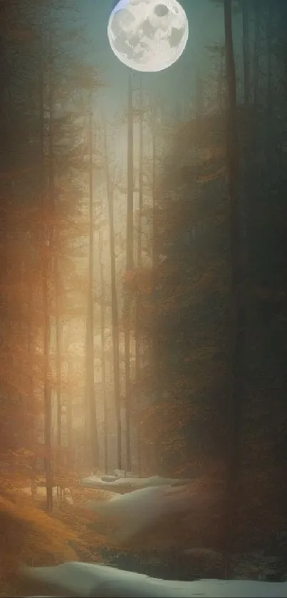 Moonlit Forest Nightscape - free download